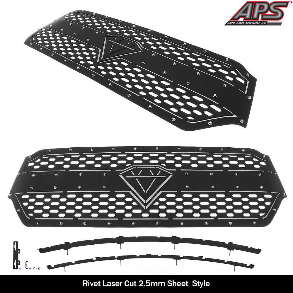Fits 2019-2021 Dodge Ram 1500 Main Upper Stainless Double Layer Grille ...