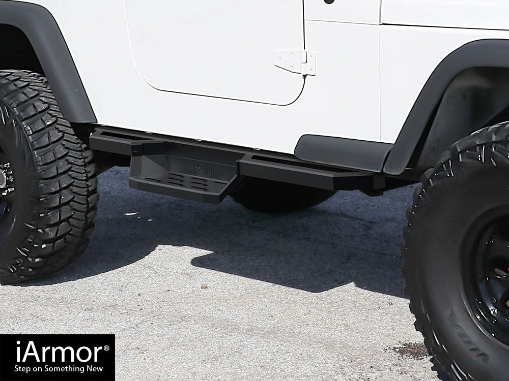 iArmor Off-Road Drop Steps Armor Fit 87-06 Jeep Wrangler TJ YJ 2Dr | eBay