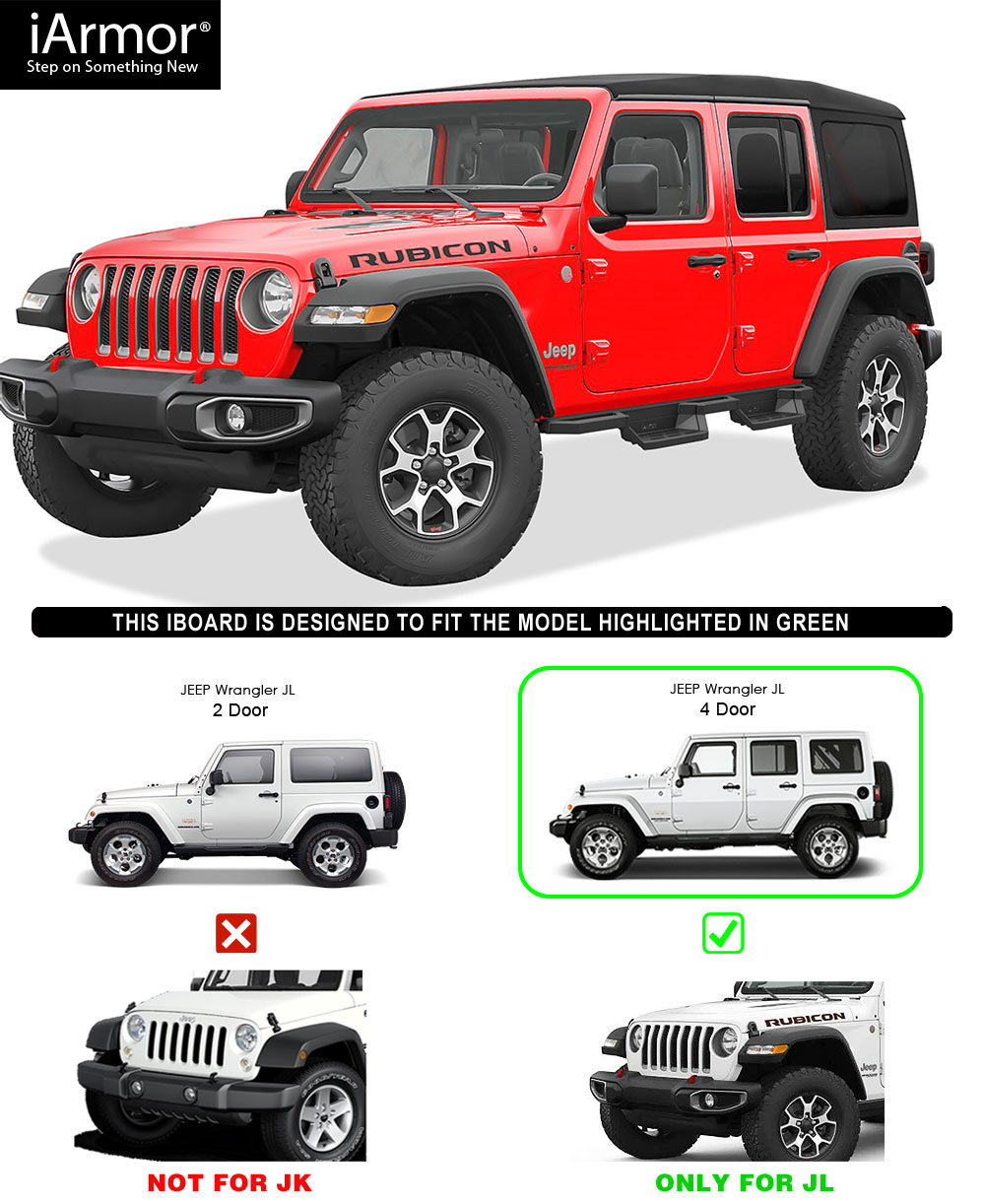 iArmor Off-Road Drop Steps Armor Fit 18-21 Jeep Wrangler JL 4Dr | eBay