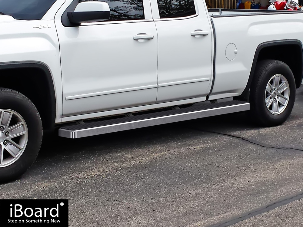 Wheel-to-Wheel Side Step 6" Fit 07-18 Silverado Sierra Double Cab 8ft ...