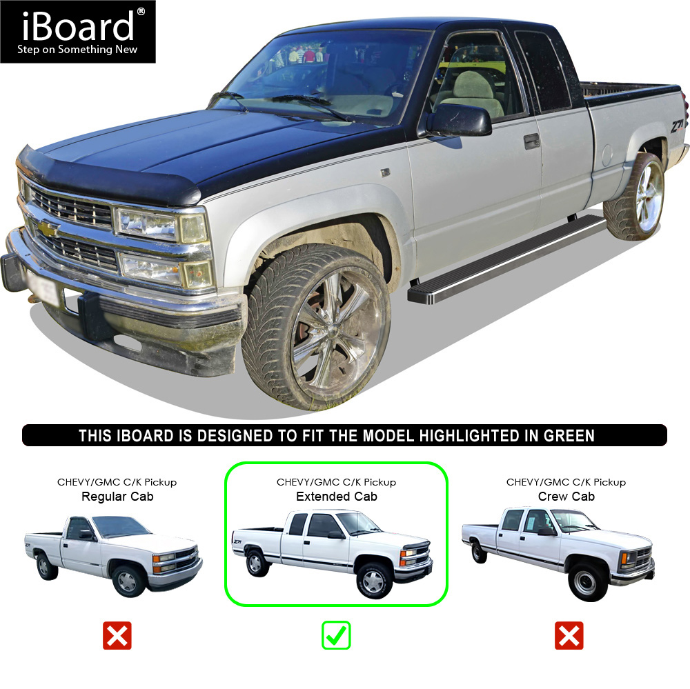 5" iBoard Running Boards Nerf Bars - 88-98 Chevy/GMC C/K Pickup 2Dr ...