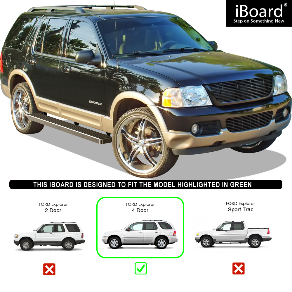 5" iBoard Running Boards Nerf Bars Fit 02-05 Ford Explorer 4-Door | eBay