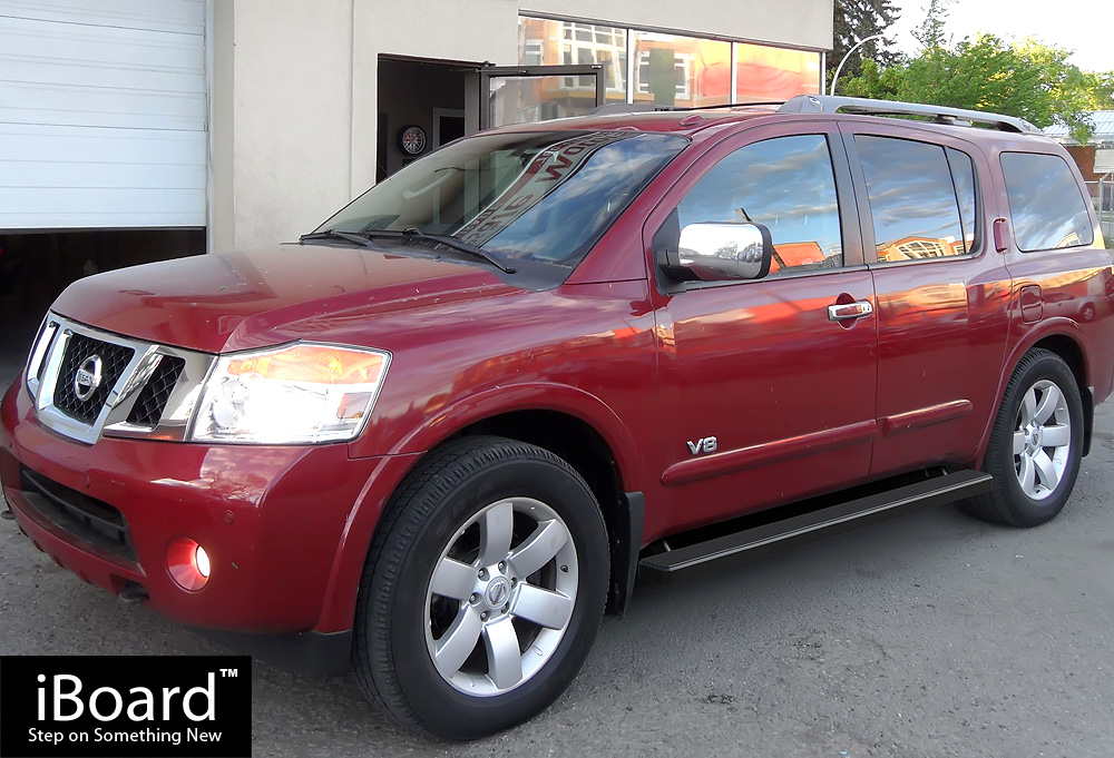 4" Black iBoard Running Boards Nerf Bars Fit 04-16 Nissan Armada | eBay