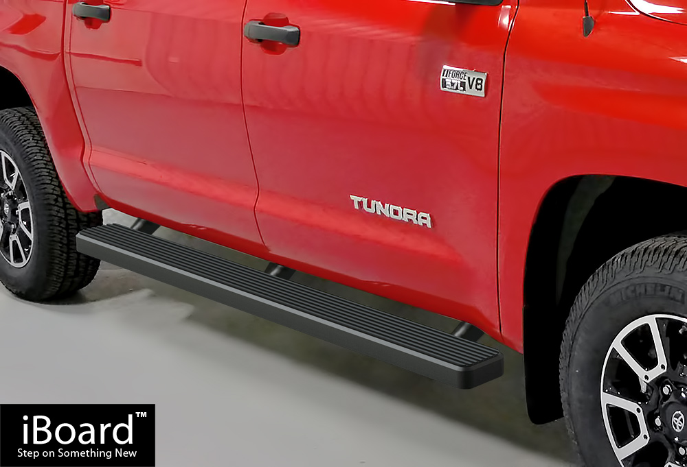 Premium 5" Black iBoard Side Steps Fit 07-21 Toyota Tundra CrewMax Cab ...
